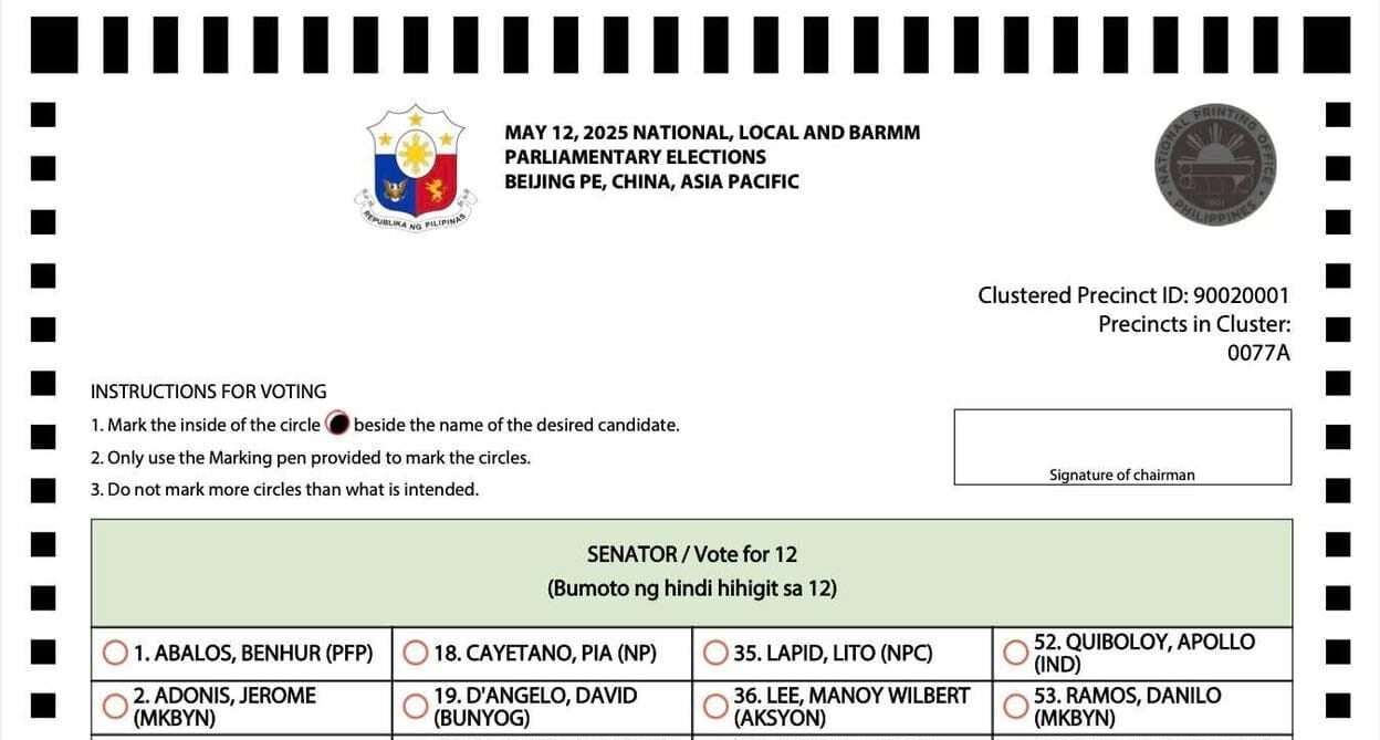 BALLOT FACE PARA SA 2025 ELECTION, IPINAKITA NG COMELEC | EUROTV ...