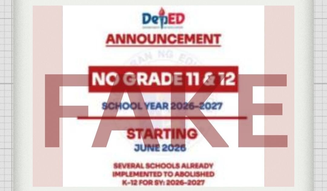 DEPED, NAGBABALA LABAN SA "FAKE NEWS" HINGGIL SA UMANO'Y PAGTATANGGAL NG GRADE 11 AT 12 SA S.Y ...